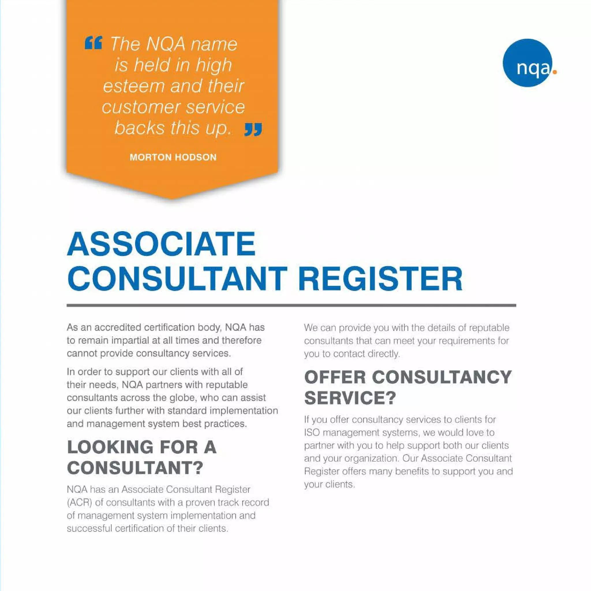 NQA Brochure 2018 | PDF