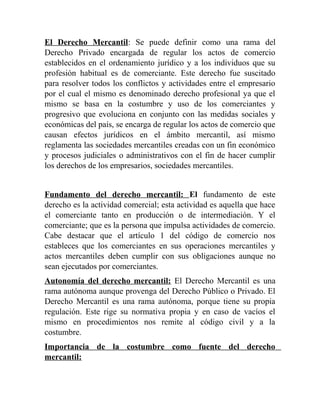 derecho mercantil | DOC