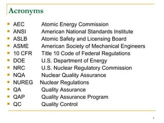 NQA History 1954 2005 | PPT