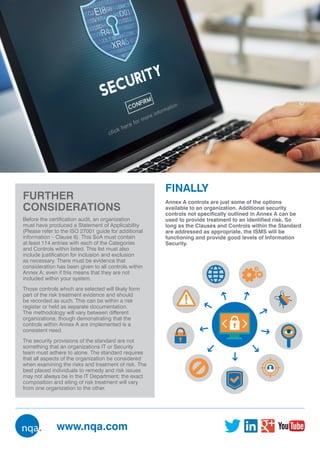 NQA ISO 27001 A Guide to Annex A | PDF