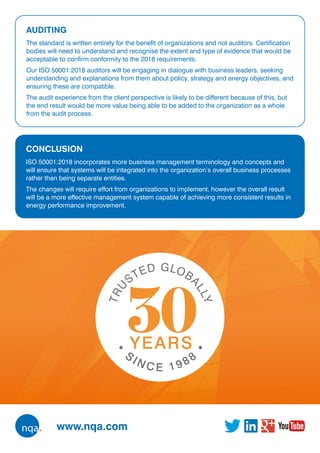NQA ISO 50001:2018 energy management gap guide | PDF