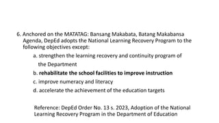 QUESTIONS WITH ANSWERS FOR NATIONAL EXAMINATION | PPTX