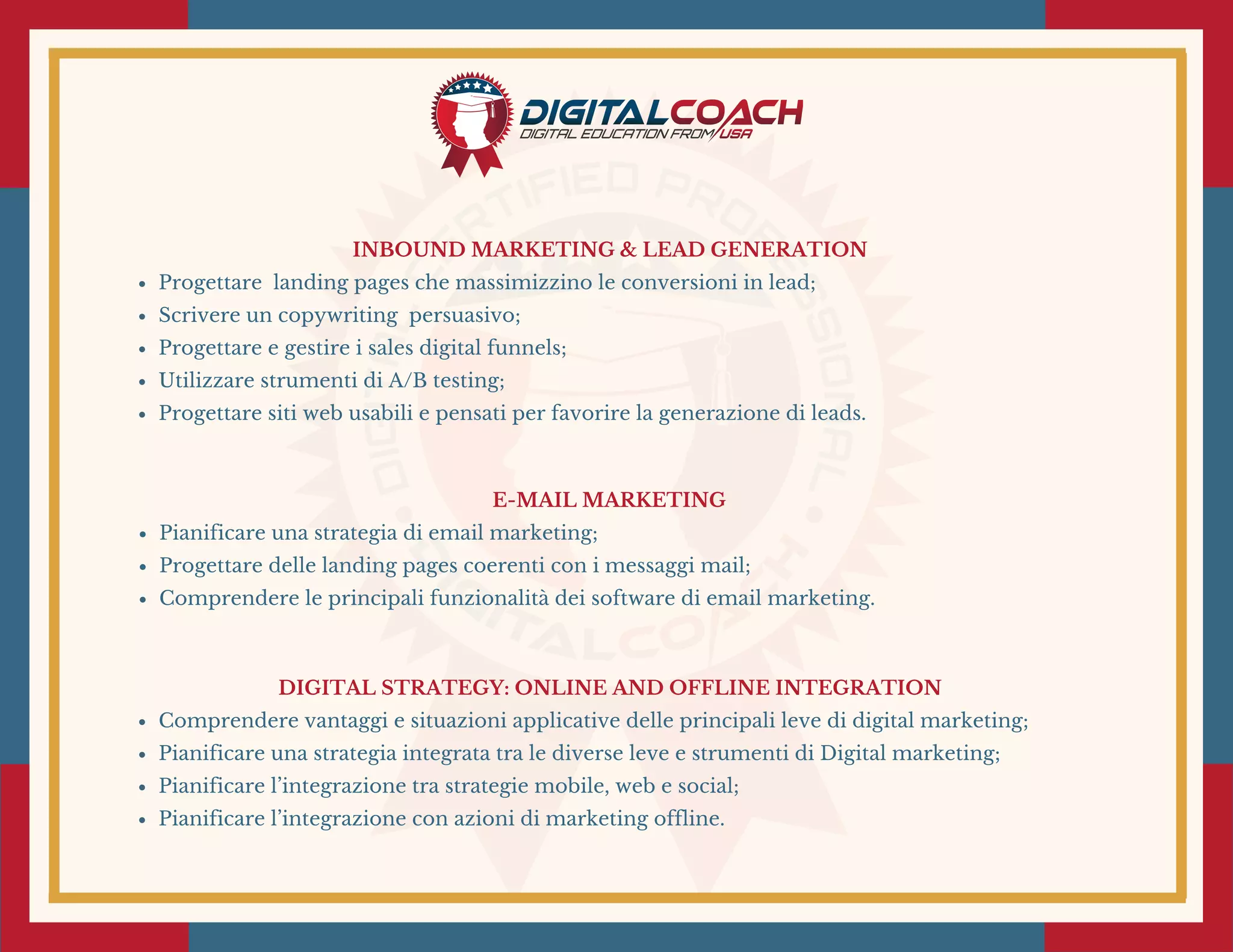 Digital Certification Program - argomenti | PPT