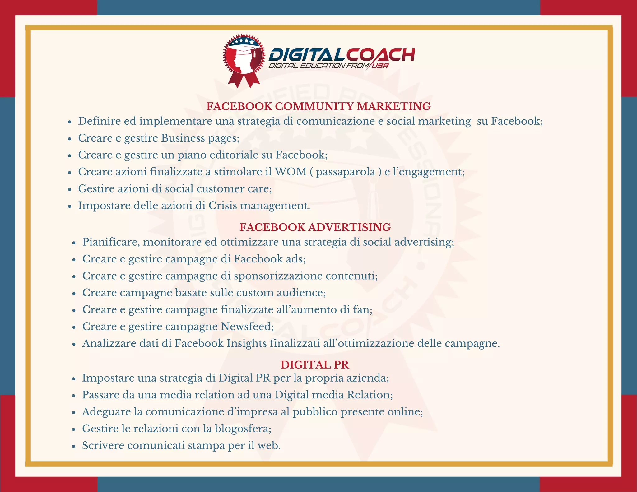 Digital Certification Program - argomenti | PPT