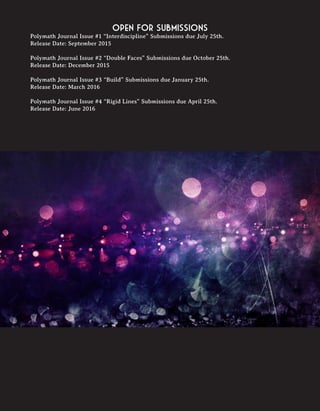 Polymath Journal Press Kit | PDF