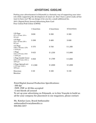 Polymath Journal Press Kit | PDF