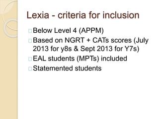 Paired Reading and Lexia | PPT | Free Download