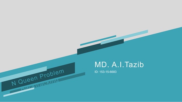 N Queen Algorithm | PPTX