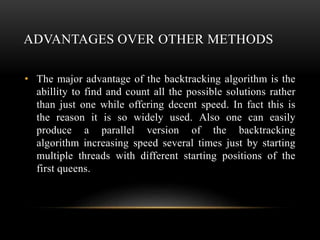 N queens using backtracking | PPTX
