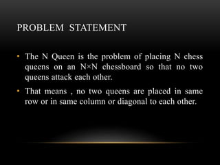 N queens using backtracking | PPT