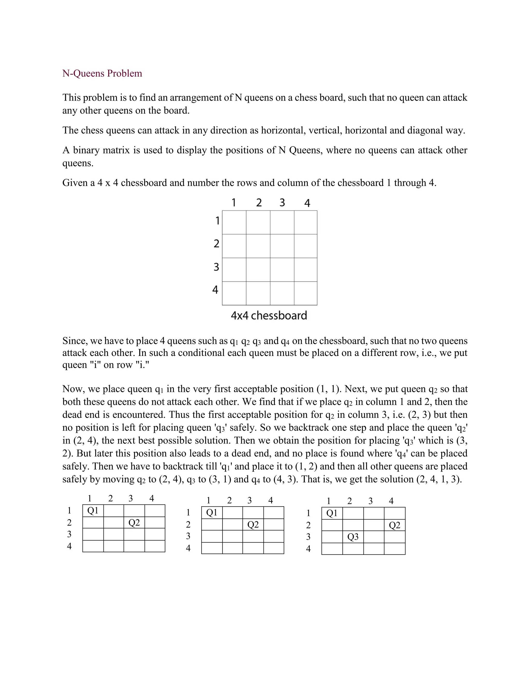 N queens problem | PDF