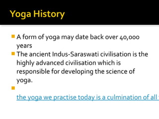 Yoga – History, Branches And Health Benefits | PPT