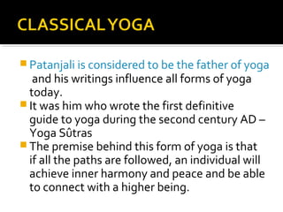 Yoga – History, Branches And Health Benefits | PPT