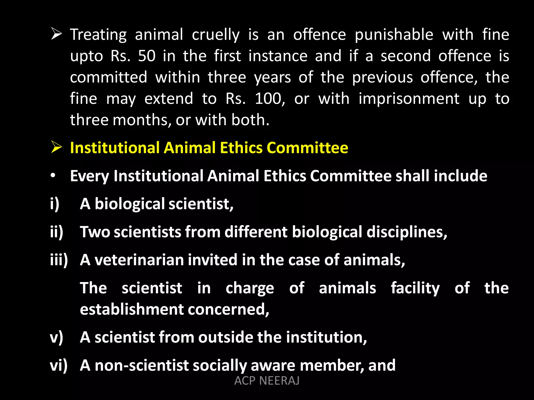PREVENTION OF CRUELTY TO ANIMALS ACT-1960 | PDF