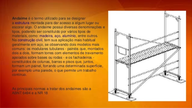 Nr 18 - andaimes e plataformas de trabalho