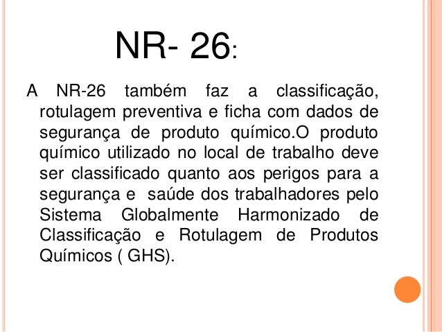 Nr 26 sinalização de segurança - CTUR