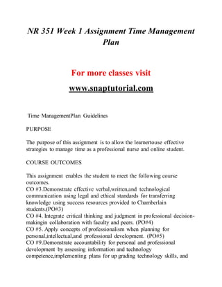 NR 351 Education Specialist / snaptutorial.com
