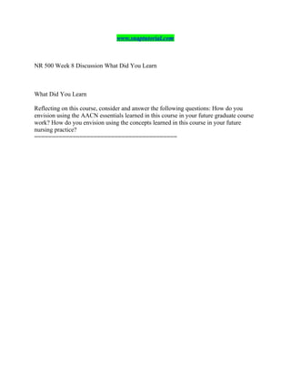 NR 500 Massive Success / snaptutorial.com