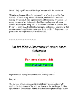 NR 501 Enhance teaching - snaptutorial.com