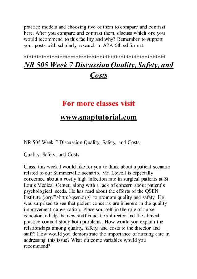 NR 505 Education Organization - snaptutorial.com