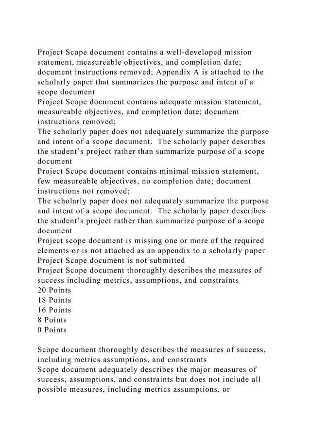 NR631 Concluding Graduate Experience - Scope Project Managemen.docx