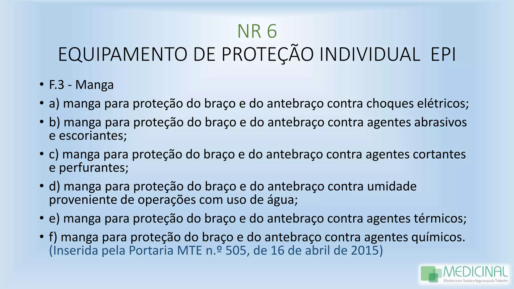 Nr 6 treinamento | PPTX