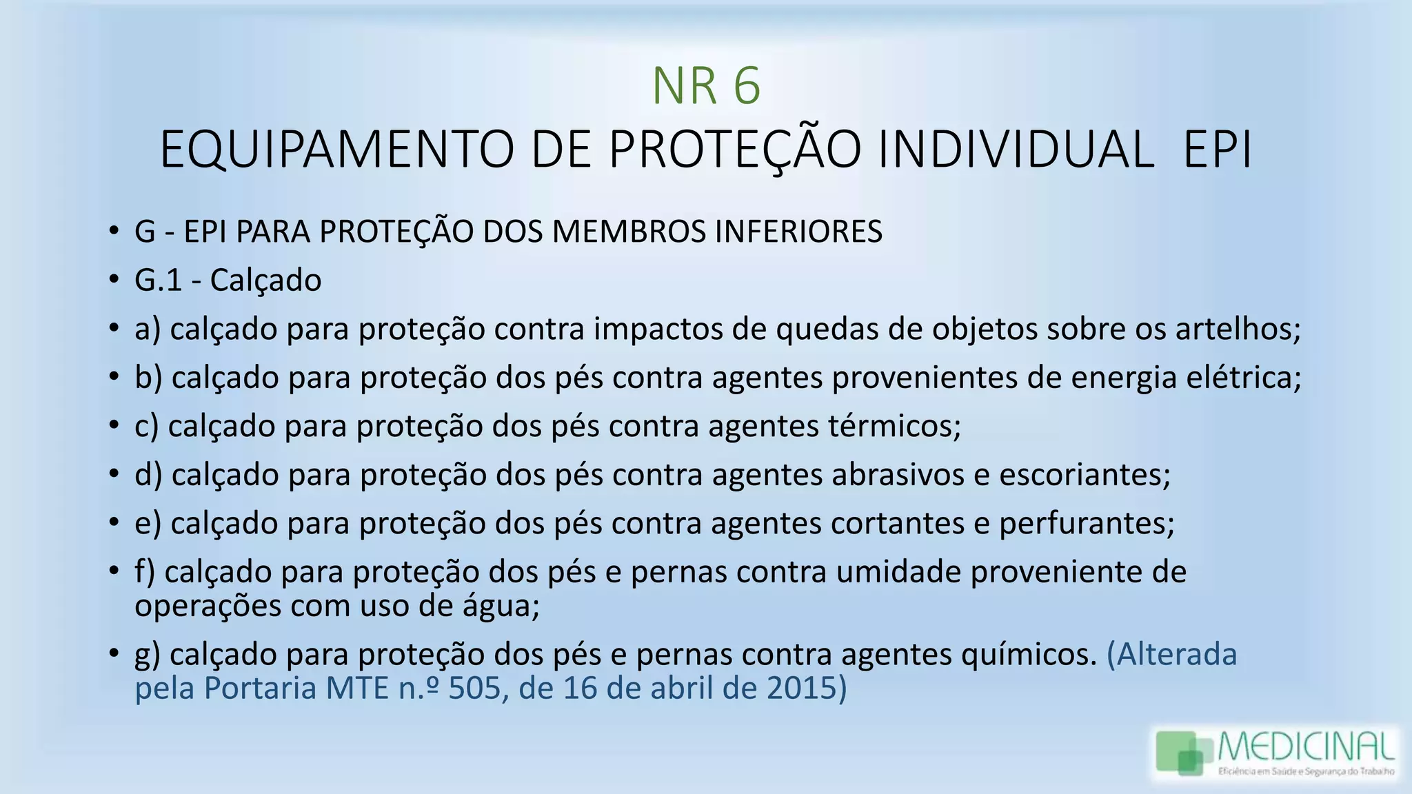 Nr 6 treinamento | PPTX