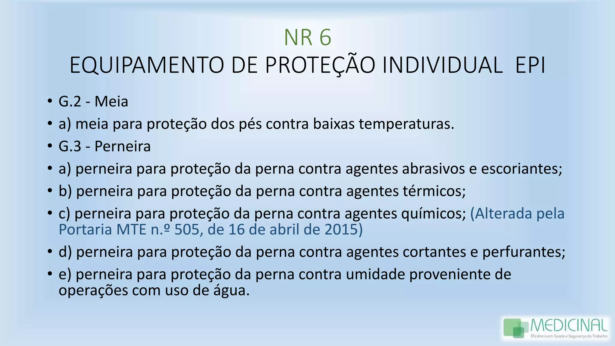 Nr 6 treinamento | PPTX