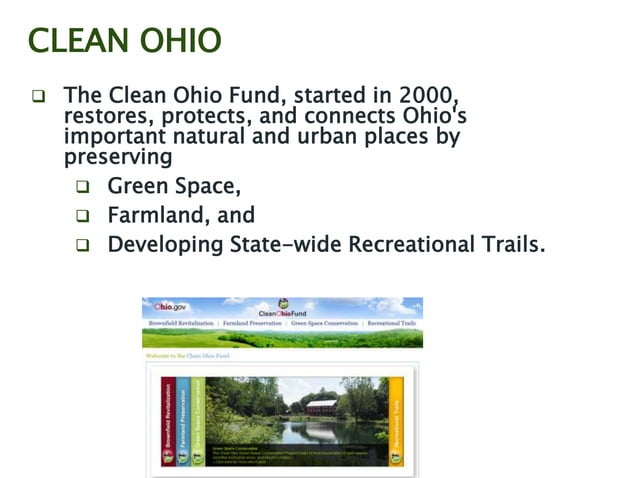 Clean Ohio Program Year 2019 Applicant Workshop | PPT