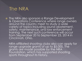 NRA Programs Help Shooting Ranges Improve Utility, Safety | PPTX