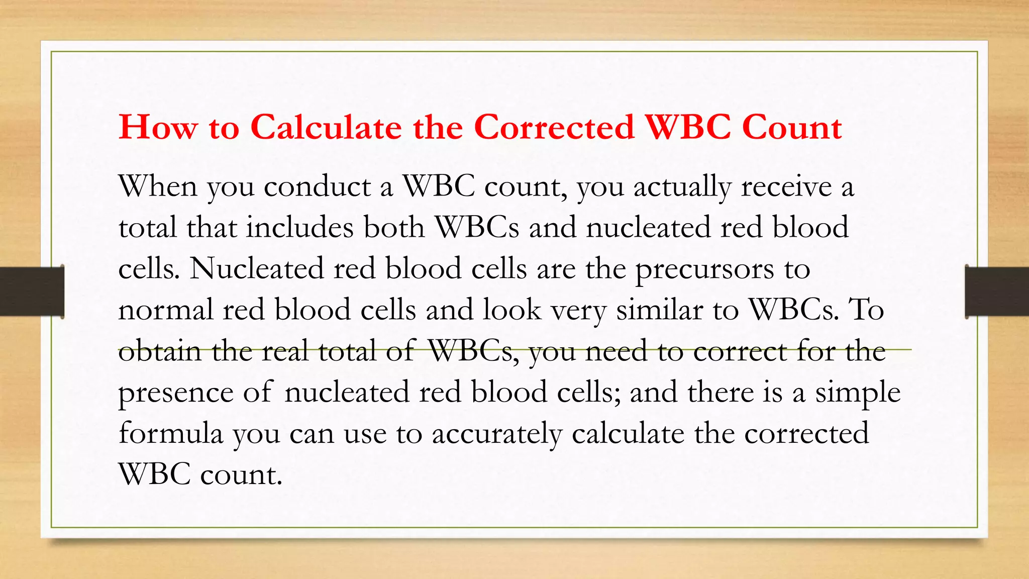 NRBC - Nucleated Red Blood Cells | PPTX