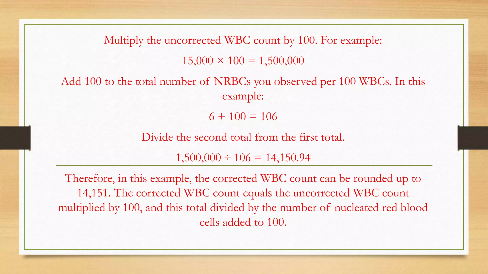 NRBC - Nucleated Red Blood Cells | PPTX