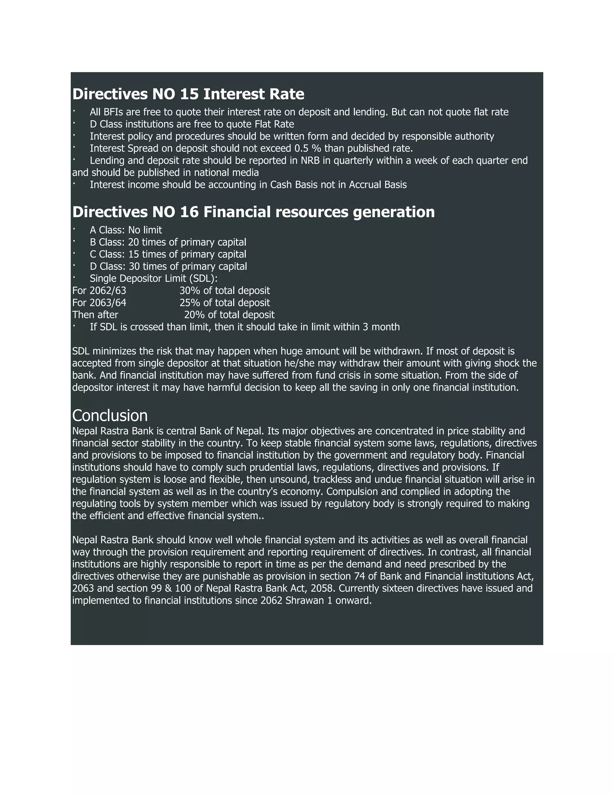 Nrb directives and their compliance | DOCX