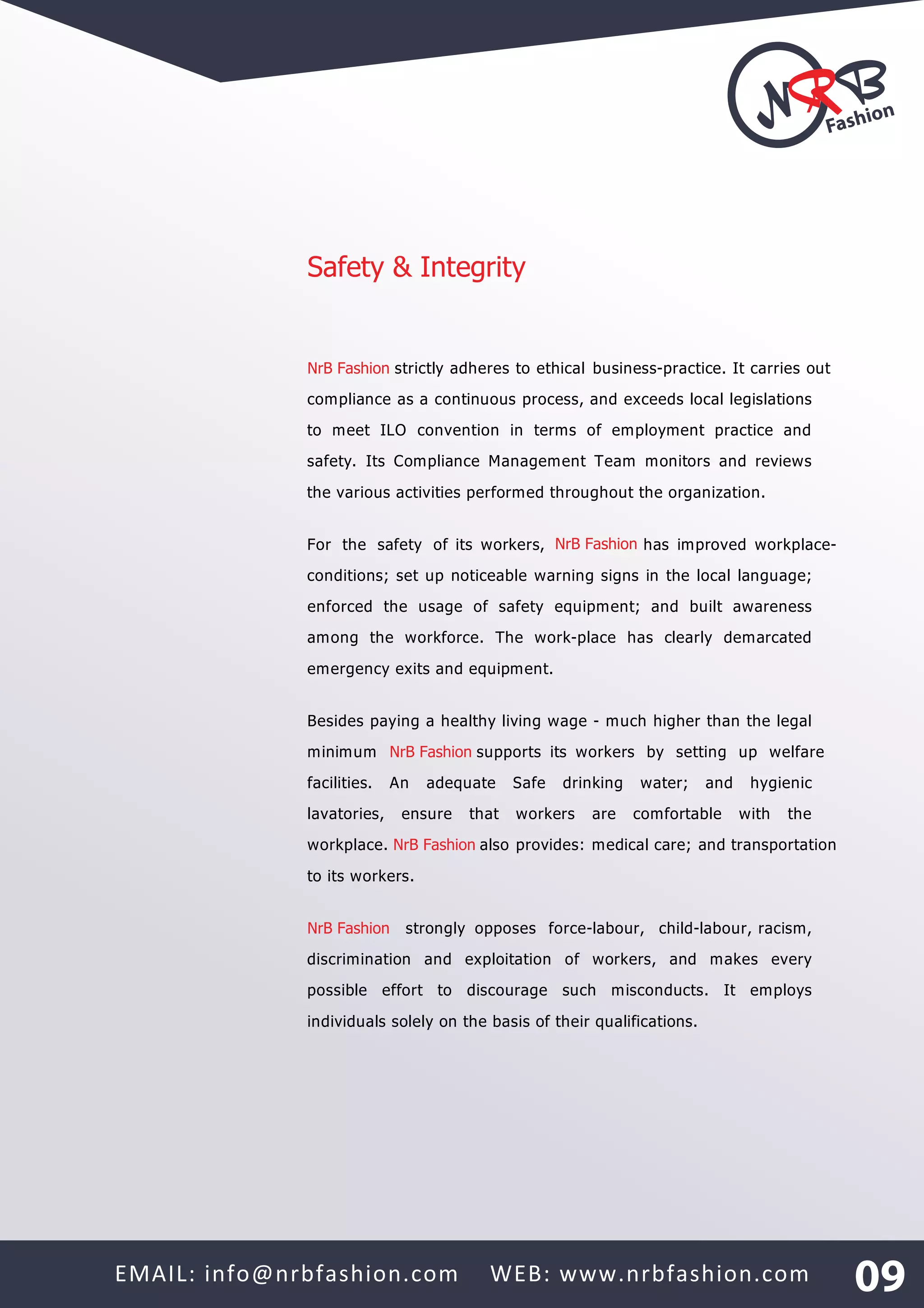 NrB fashion profile | PDF | Apparel Industry | Industries