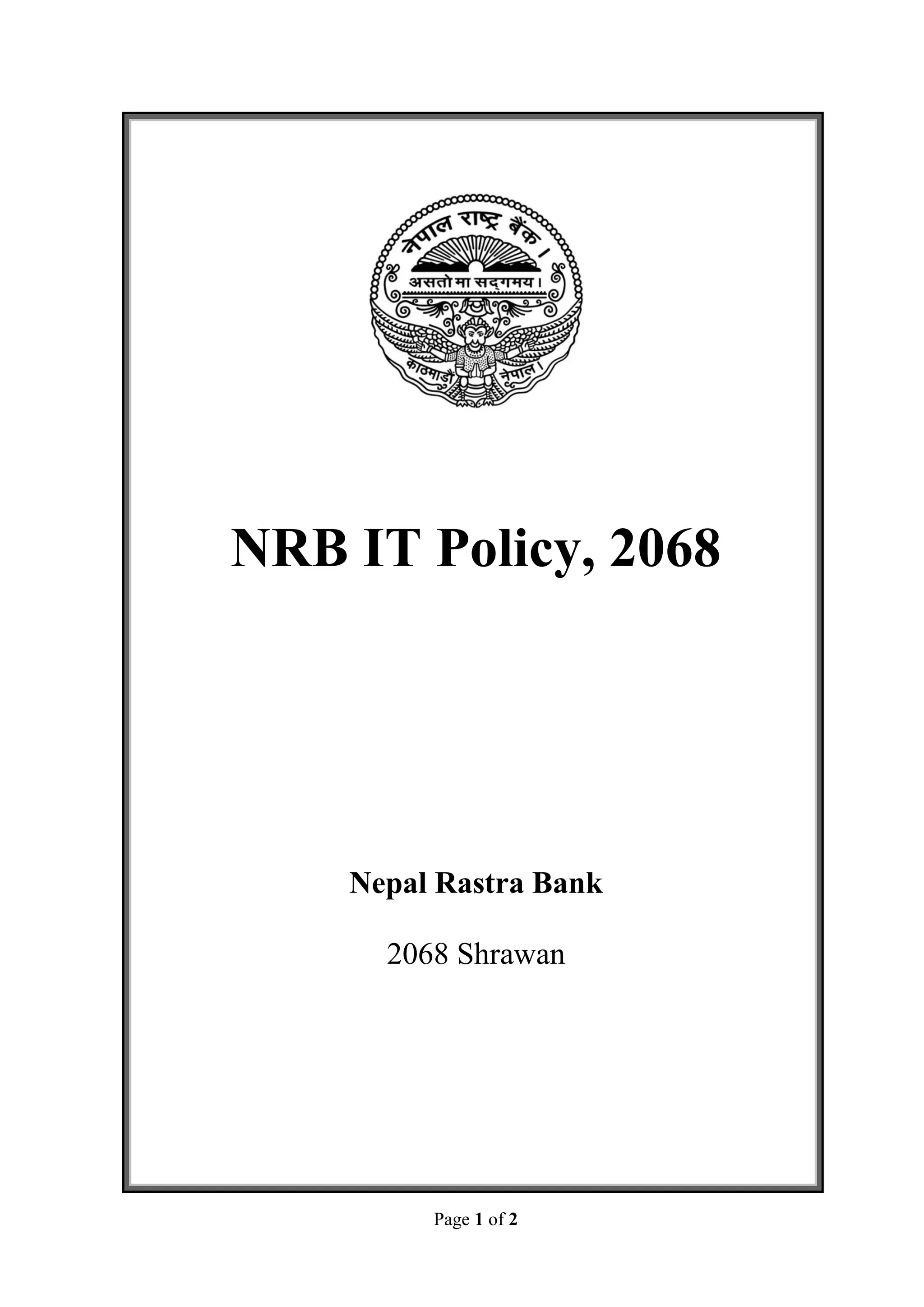 Nrb it policy_points_(english) | PDF
