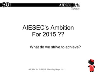 National Recruitment Campaign of AIESEC In Tunisia | PPT