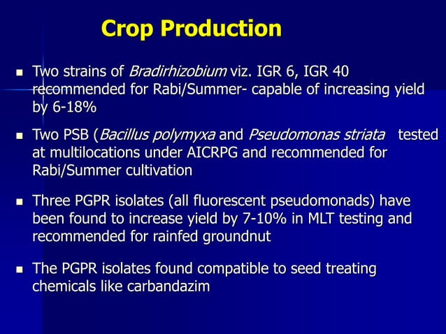 NRC-Groundnut - Microbial Research | PPT