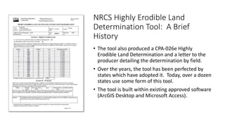 NRCS Highly Erodible Land Determination Tool | PPTX