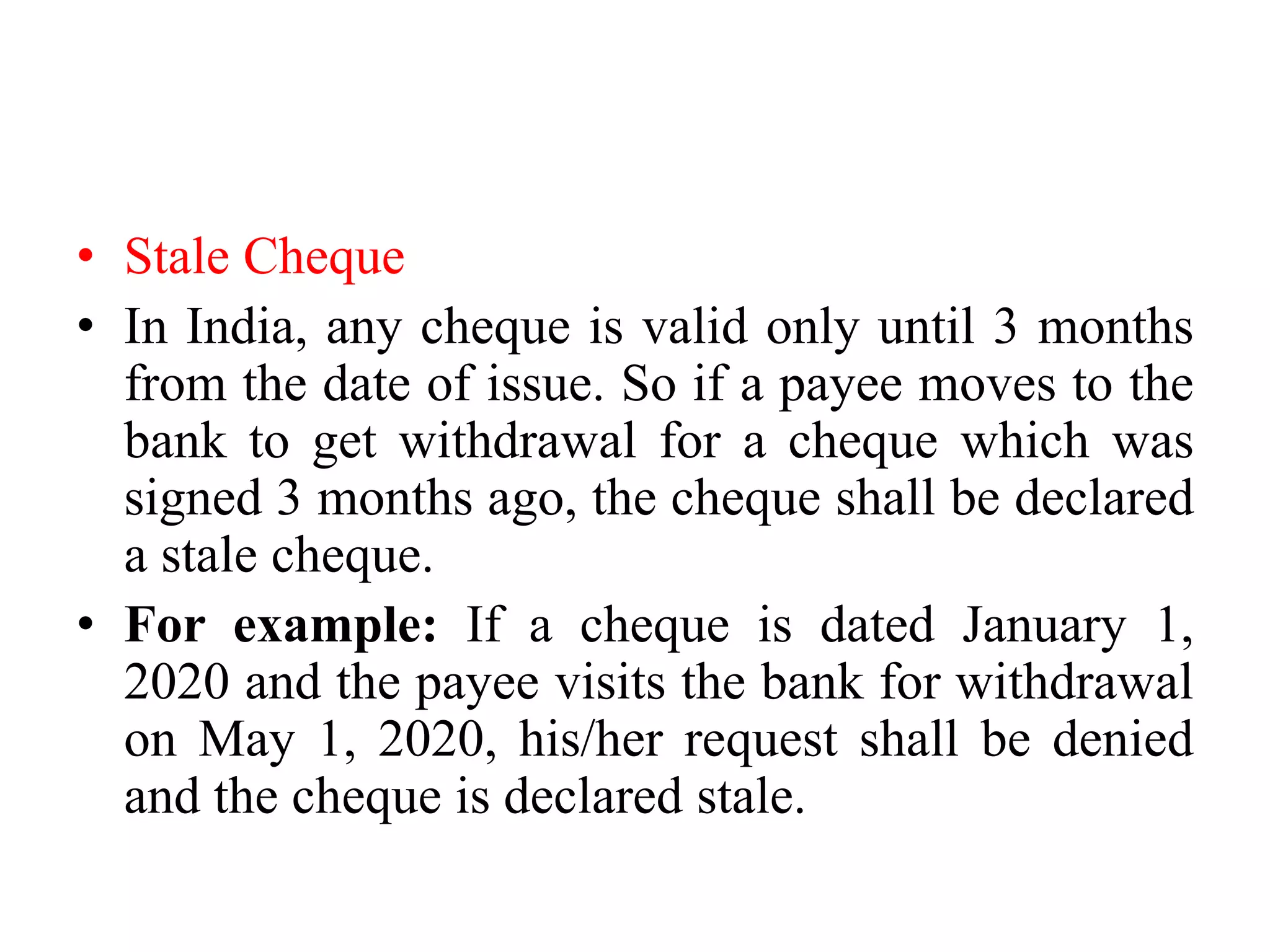 Different Types of Cheque | PPTX