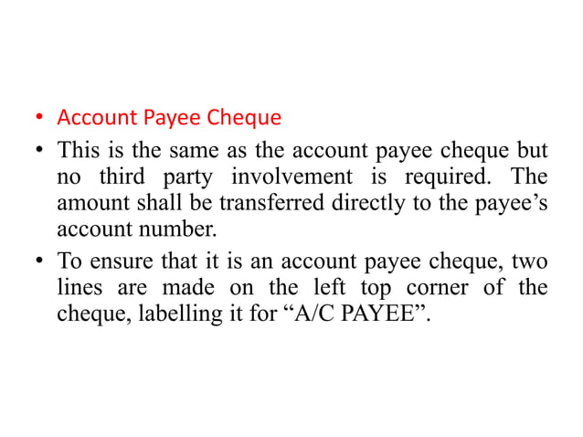 Different Types of Cheque | PPTX