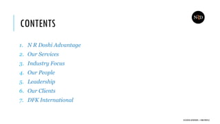 N R Doshi & Partners | PPT