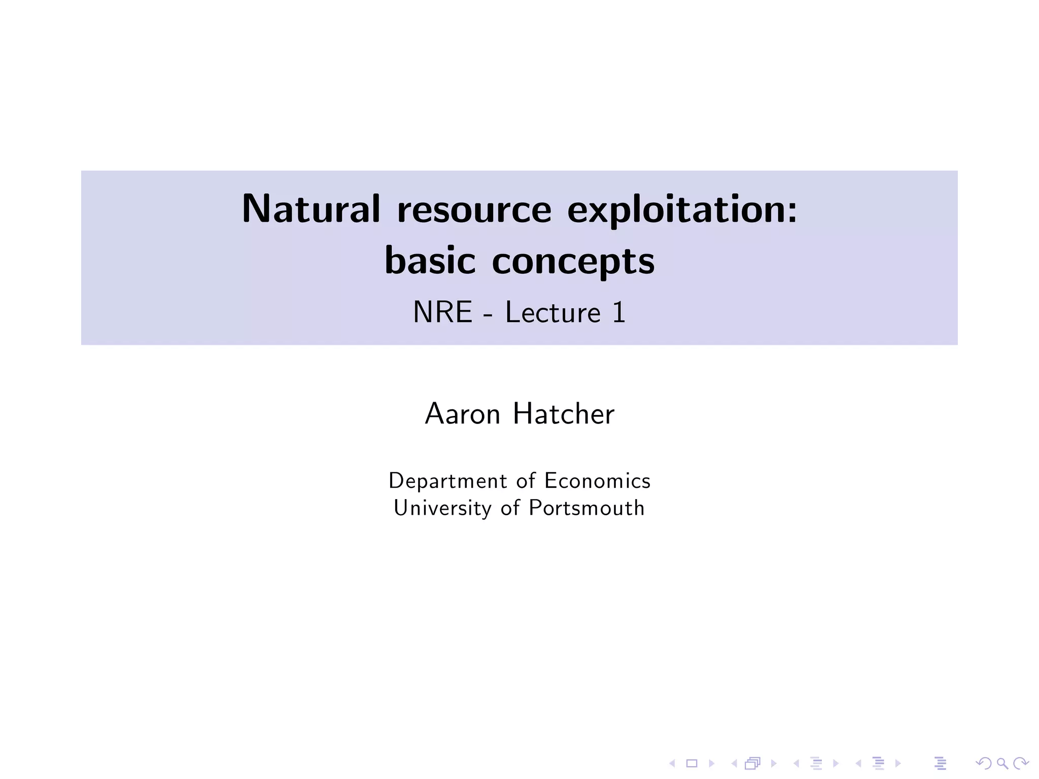 Natural resource exploitation: basic concepts | PDF