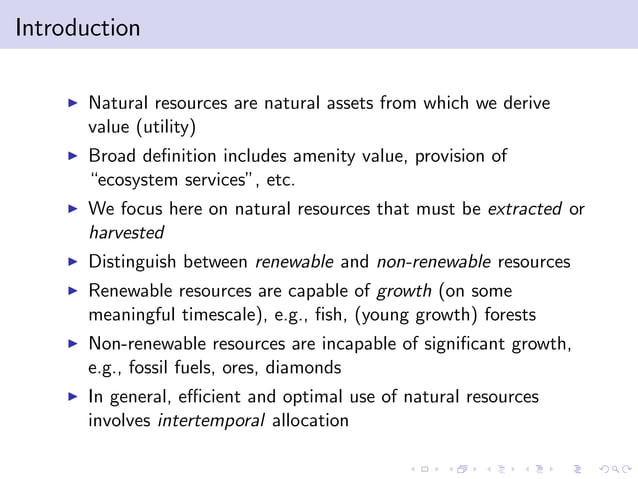 Natural resource exploitation: basic concepts | PDF | Stocks and Bonds ...