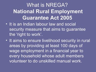 Nrega 2005 act | PPT