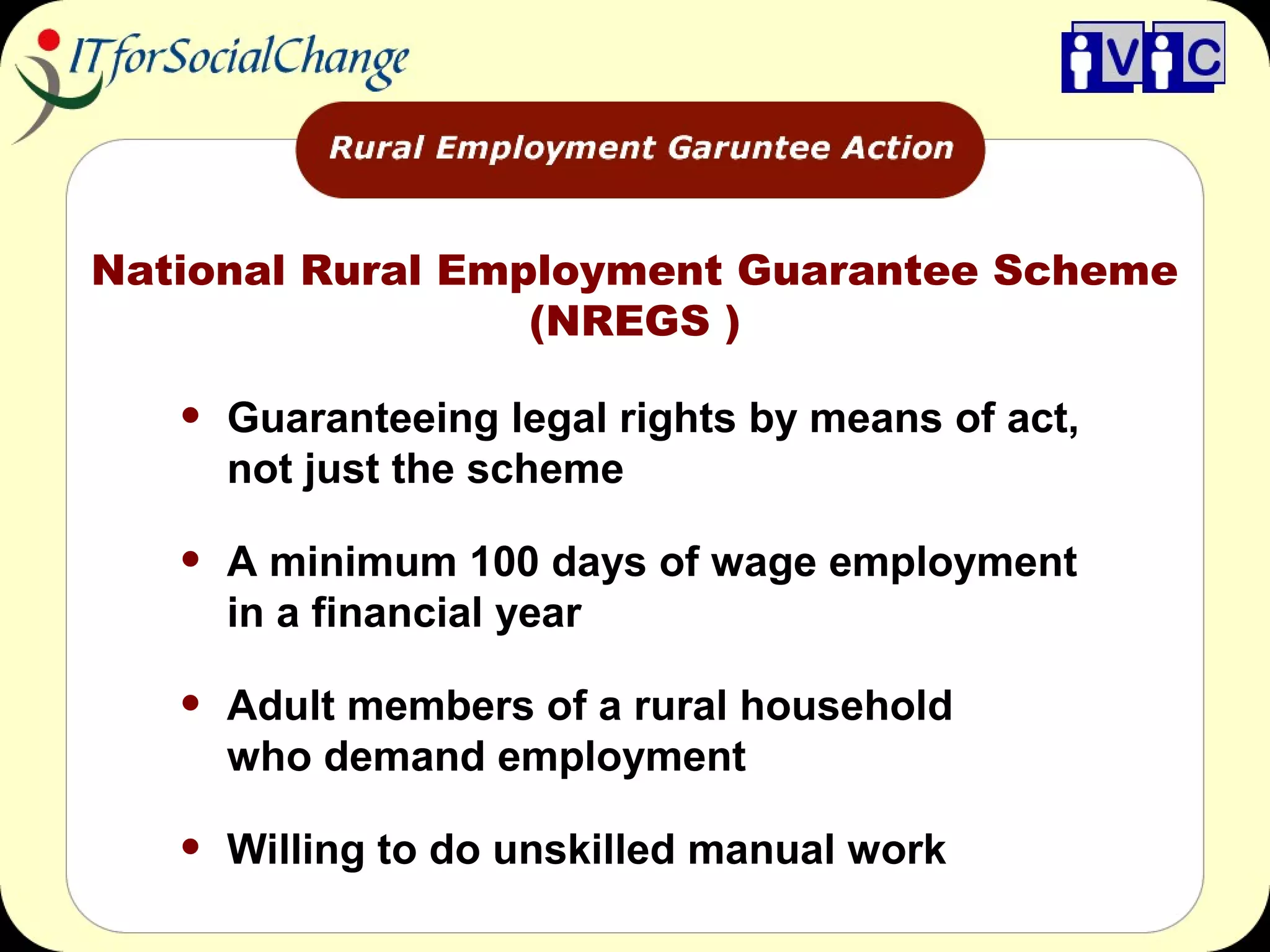 Nregs action presentation | PPT