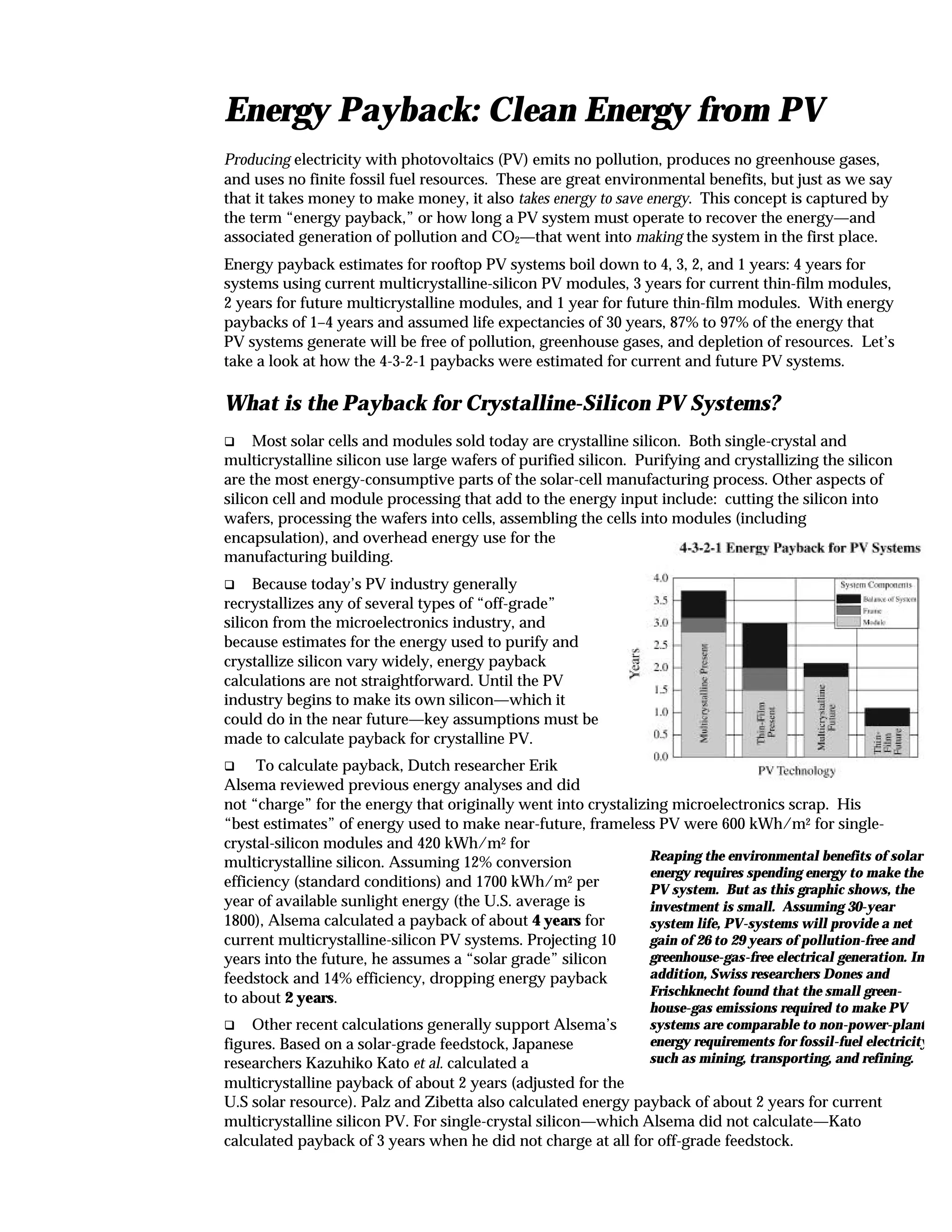 Nrel solar energy-payback | PDF