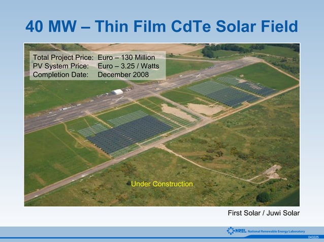 NREL Solar Technology Overview | PPT