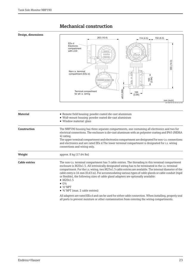 Tank Side Monitor NRF590 Inventory Control Field device for tank sensor ...