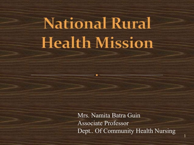 National Rural Health Mission | PPT