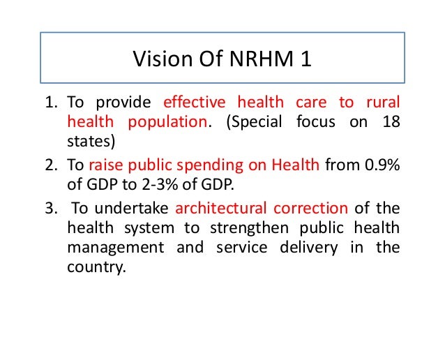 NRHM in context with MCH